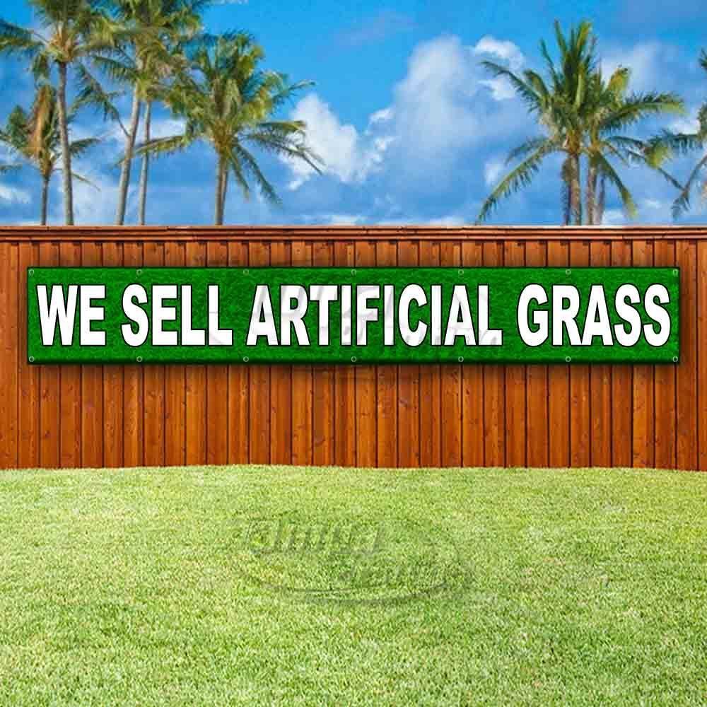 We Sell Artificial Grass Advertising Vinyl Banner Flag Sign Large Huge Xxl Business Signs
