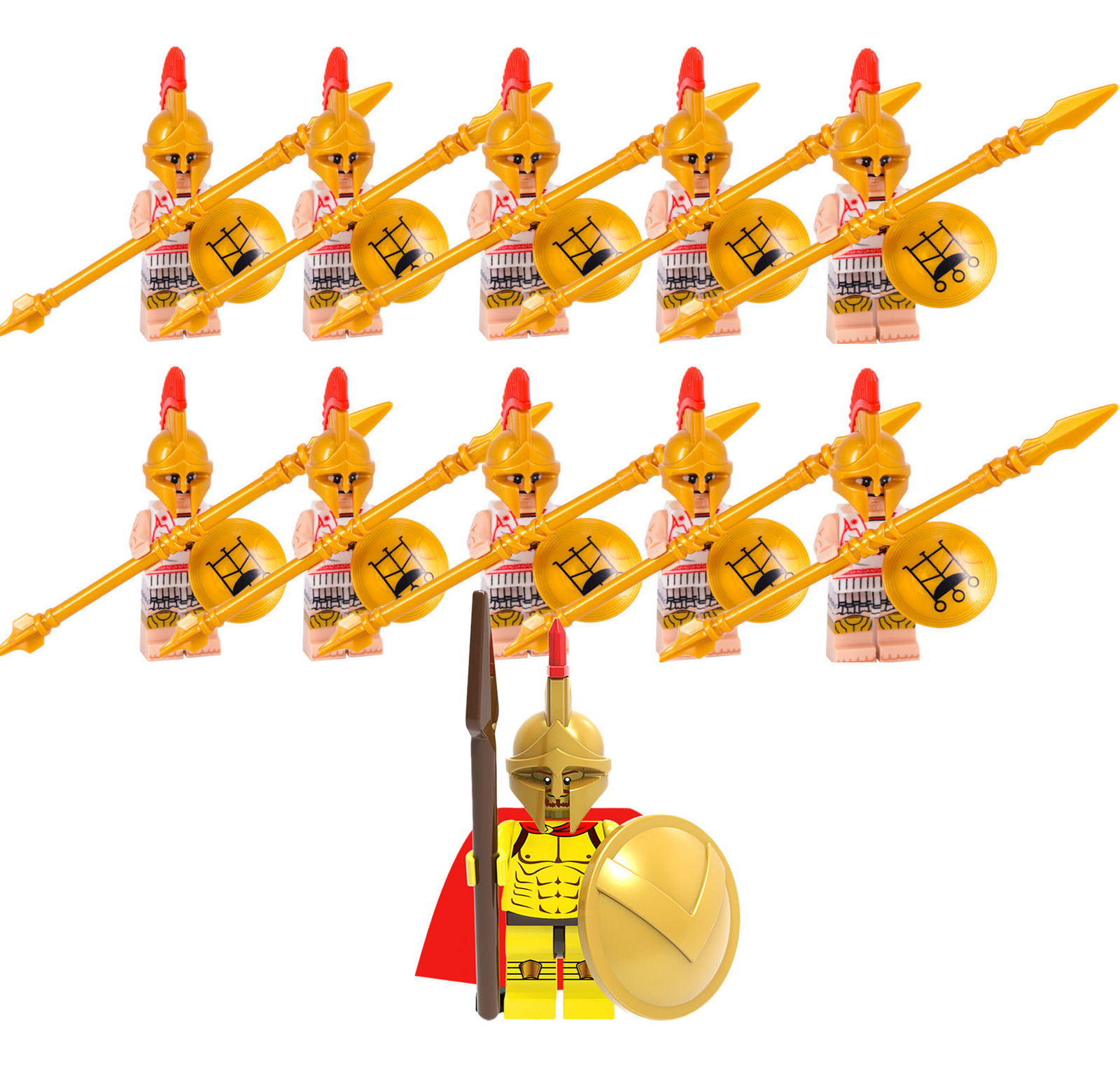Ancient Greece Hoplites & Centurion 11 Custom Minifigures for ...