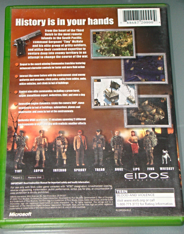 XBOX - COMMANDOS 2 MEN OF COURAGE (Complete with Instructions) - Video ...