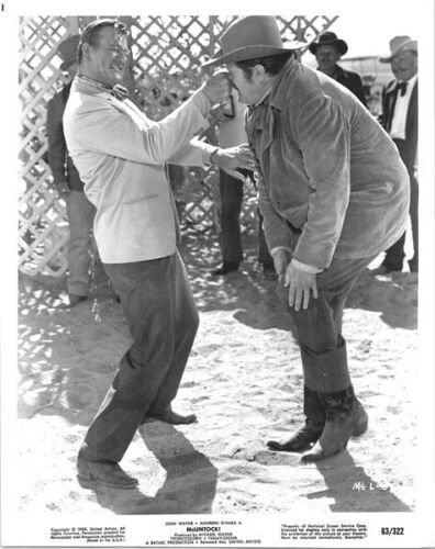 McLintock! 1963 8x10 original photo John Wayne Big John Hamilton fight ...