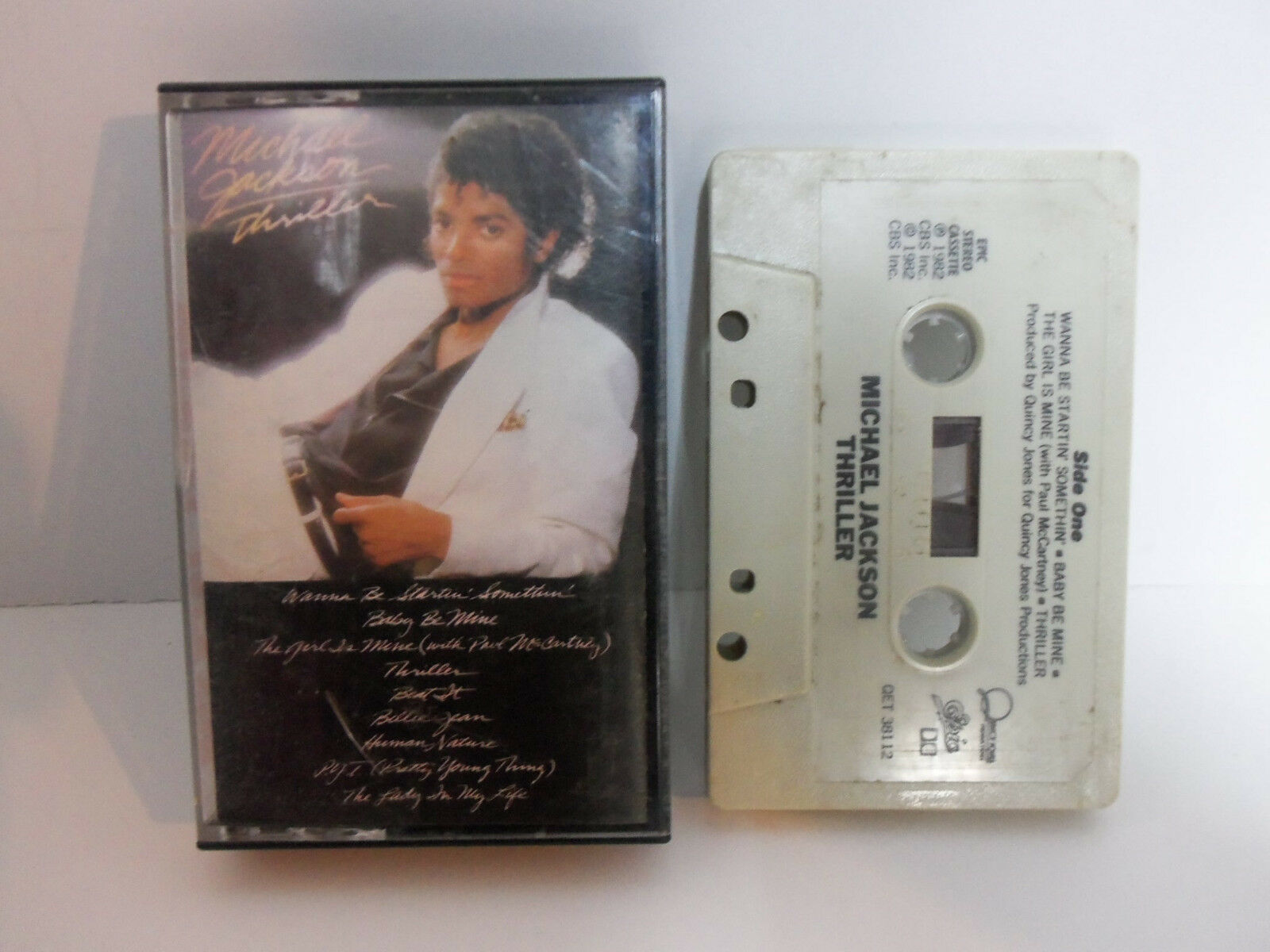 Vintage Original 1982 Michael Jackson Thriller Cassette Tape Album Epic ...