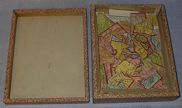 Antique McLoughlin Brothers Dissected Map of the United States - Wooden