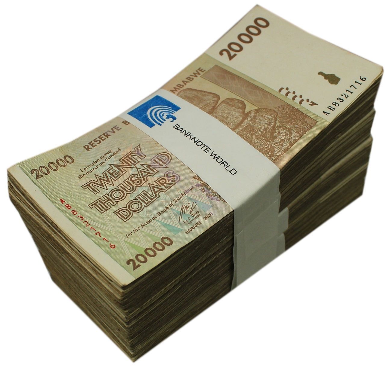 Zimbabwe 20 000 20000 Dollars X 500 Pieces And 50 Similar Items