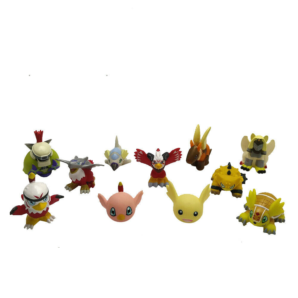Bandai Digimon PVC Mini Figures Gashapon Set of 11 Hawkmon Armadillomon ...