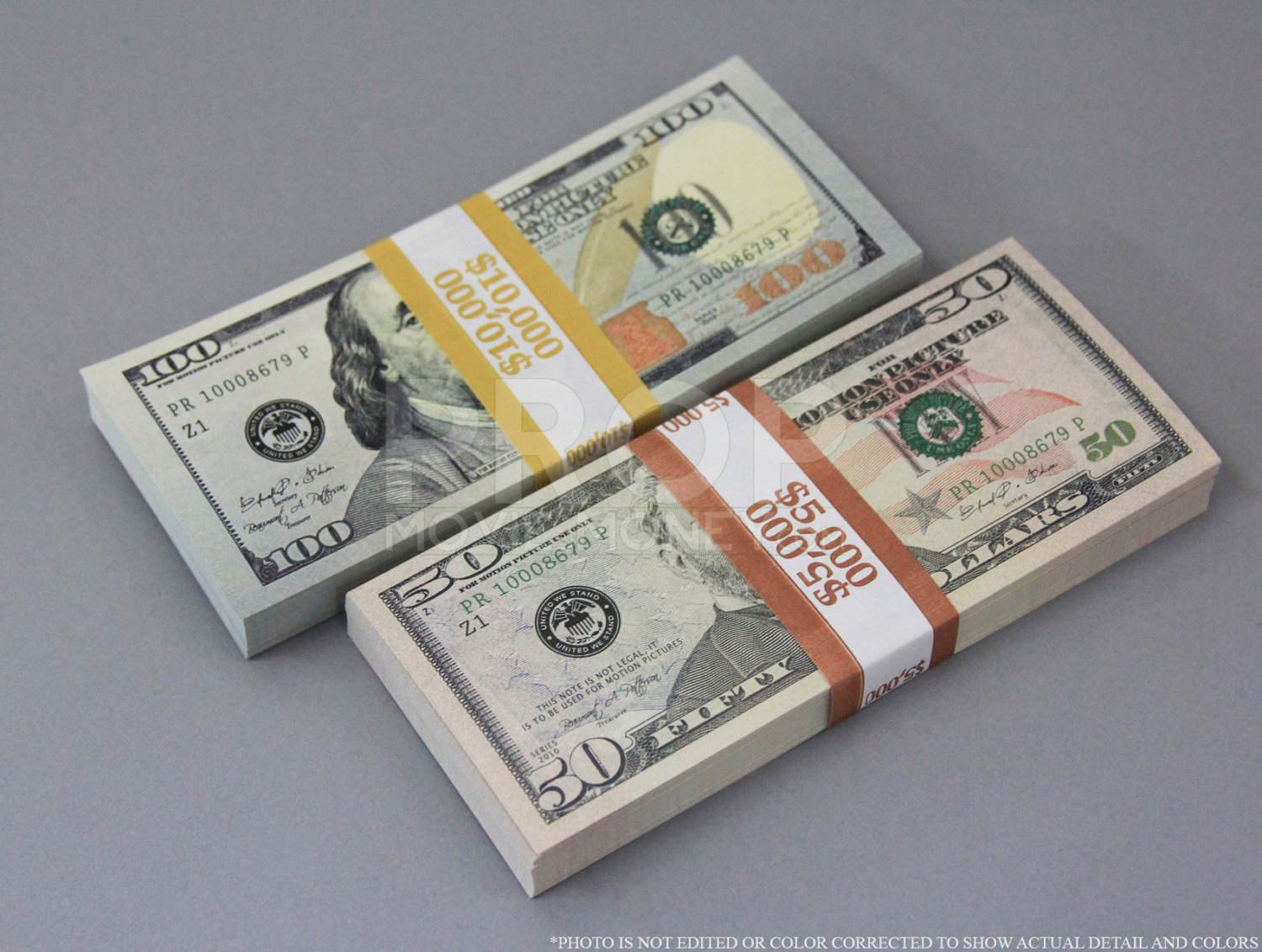Prop Money New Style Mix 100s 50s Total 15 000 Dollars Full Print