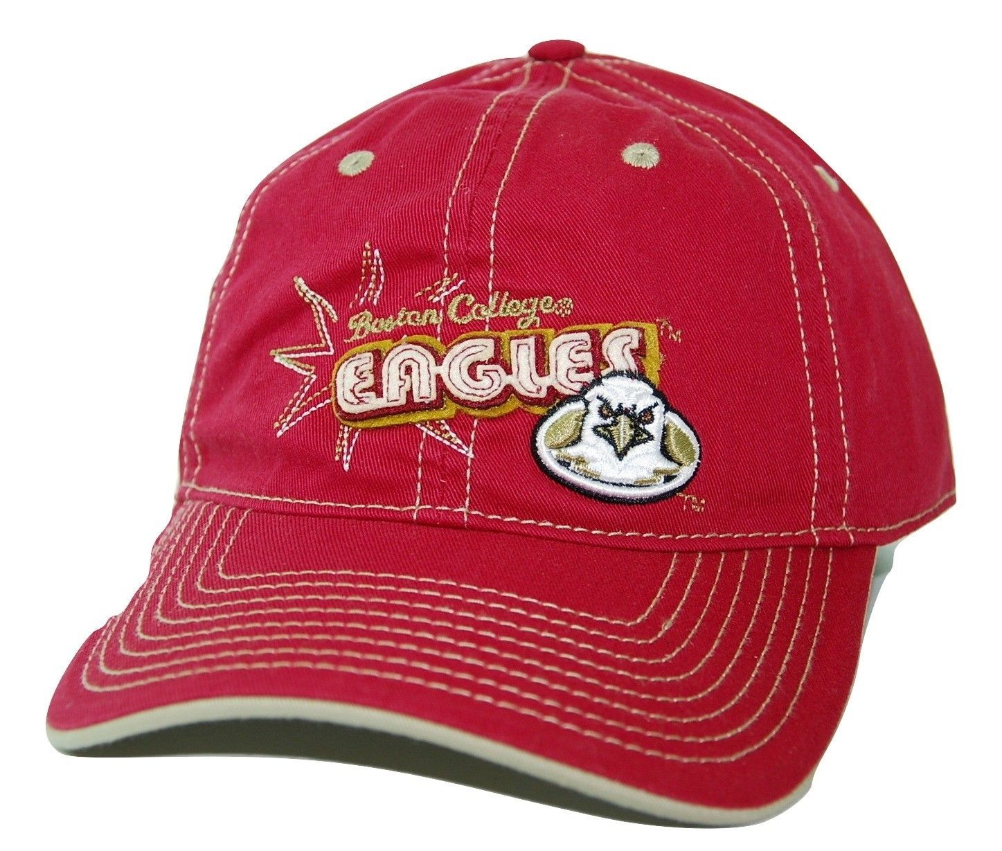 Boston College Eagles NCAA Team Contrast Stitch Adjustable Red Cap Hat ...