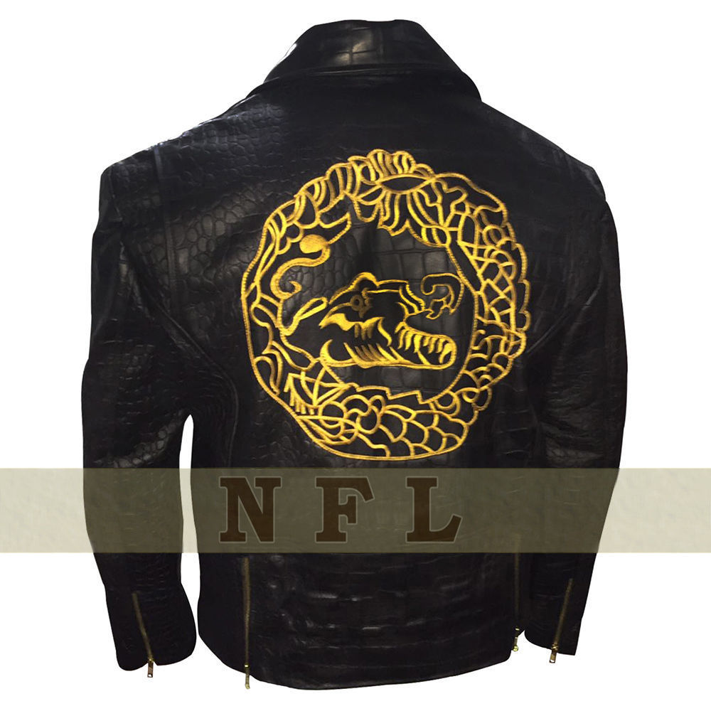 Men's Killer Croc Suicide Squad Waylon Jones Biker Black Leather Jacket ...