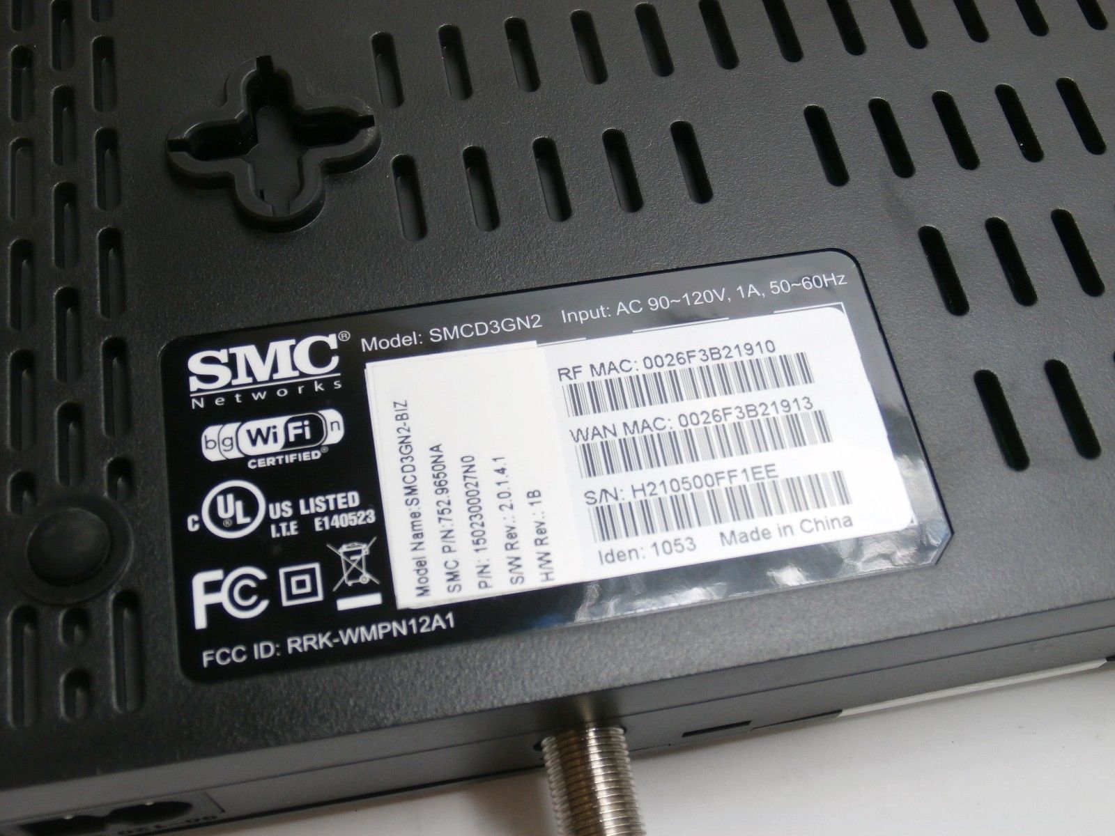 SMC Networks SMCD3GN2-BIZ Wireless Cable and 50 similar items
