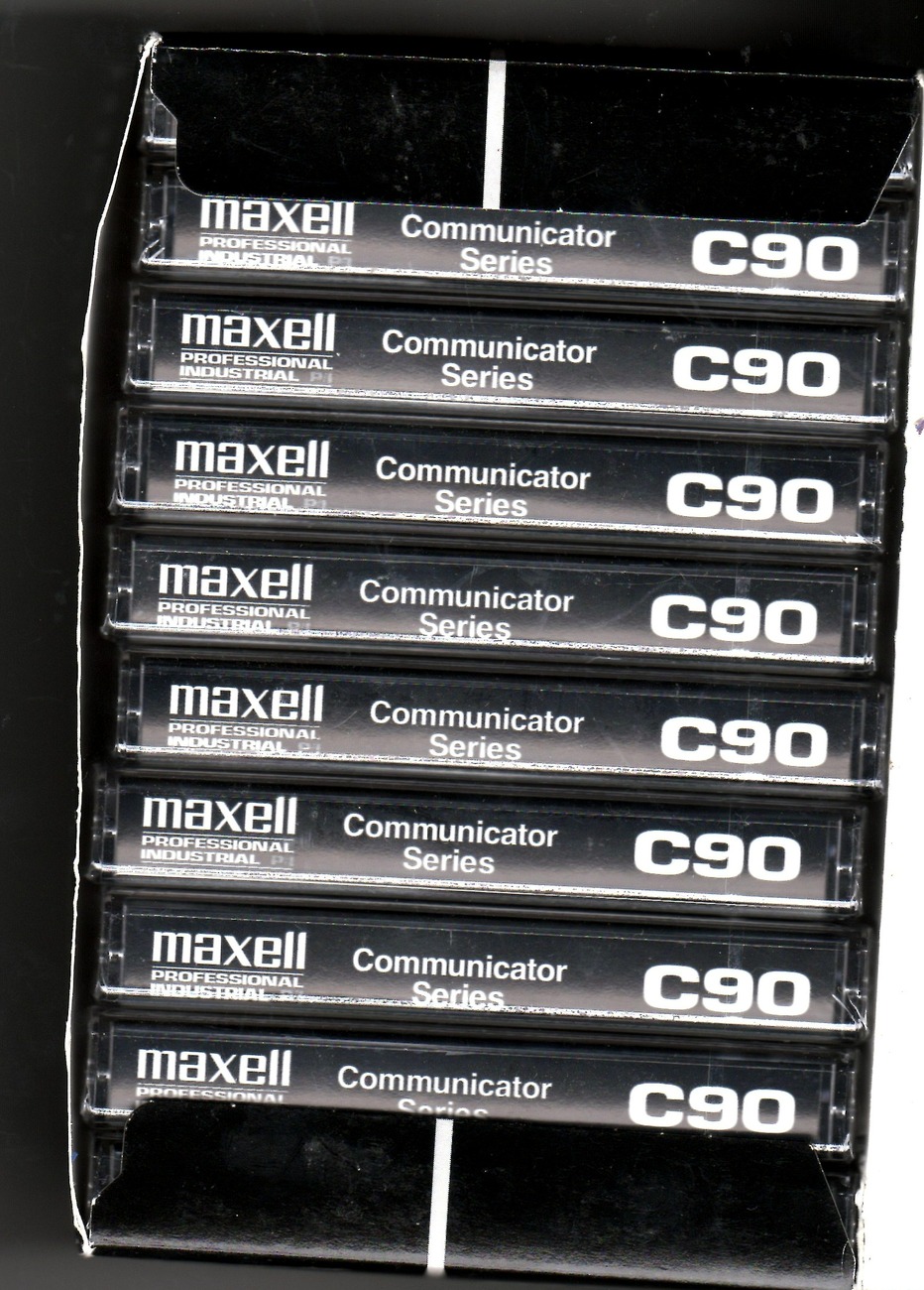 Audio Cassette Tapes- Box of 10 Maxell Pofessional Industrial Tape ...