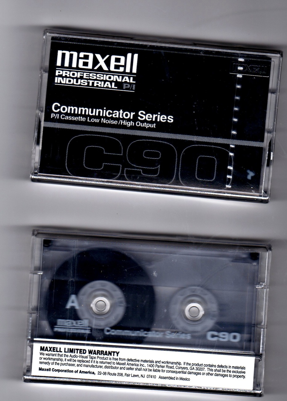 Audio Cassette Tapes- Box of 10 Maxell Pofessional Industrial Tape ...