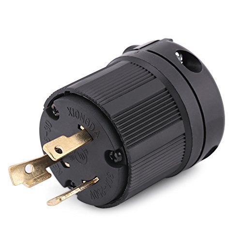NEMA L6-30P 30 Amp 250 Volt Twist Lock Male Plug USA 3 Pole Industrial ...