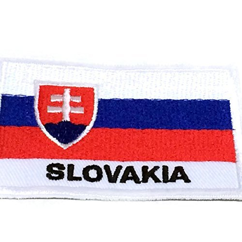 Nation Country Flags Patch Slovakia Emblem Logo 2x2.8 Inches Sew On ...
