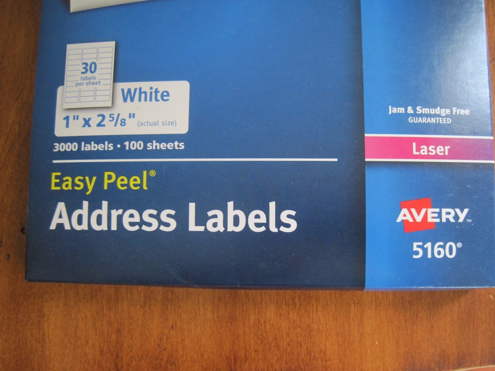 BNIP Avery 5160 Easy Peel Address Labels 1 x2 5 8 White 3000 Labels Address Shipping Labels