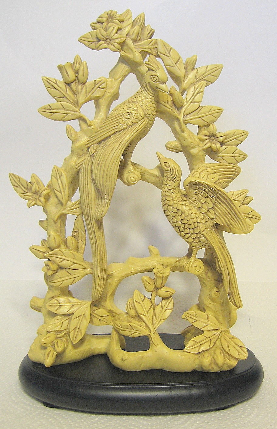 Chinese Double Phoenix Bird Figurine with Stand - Art