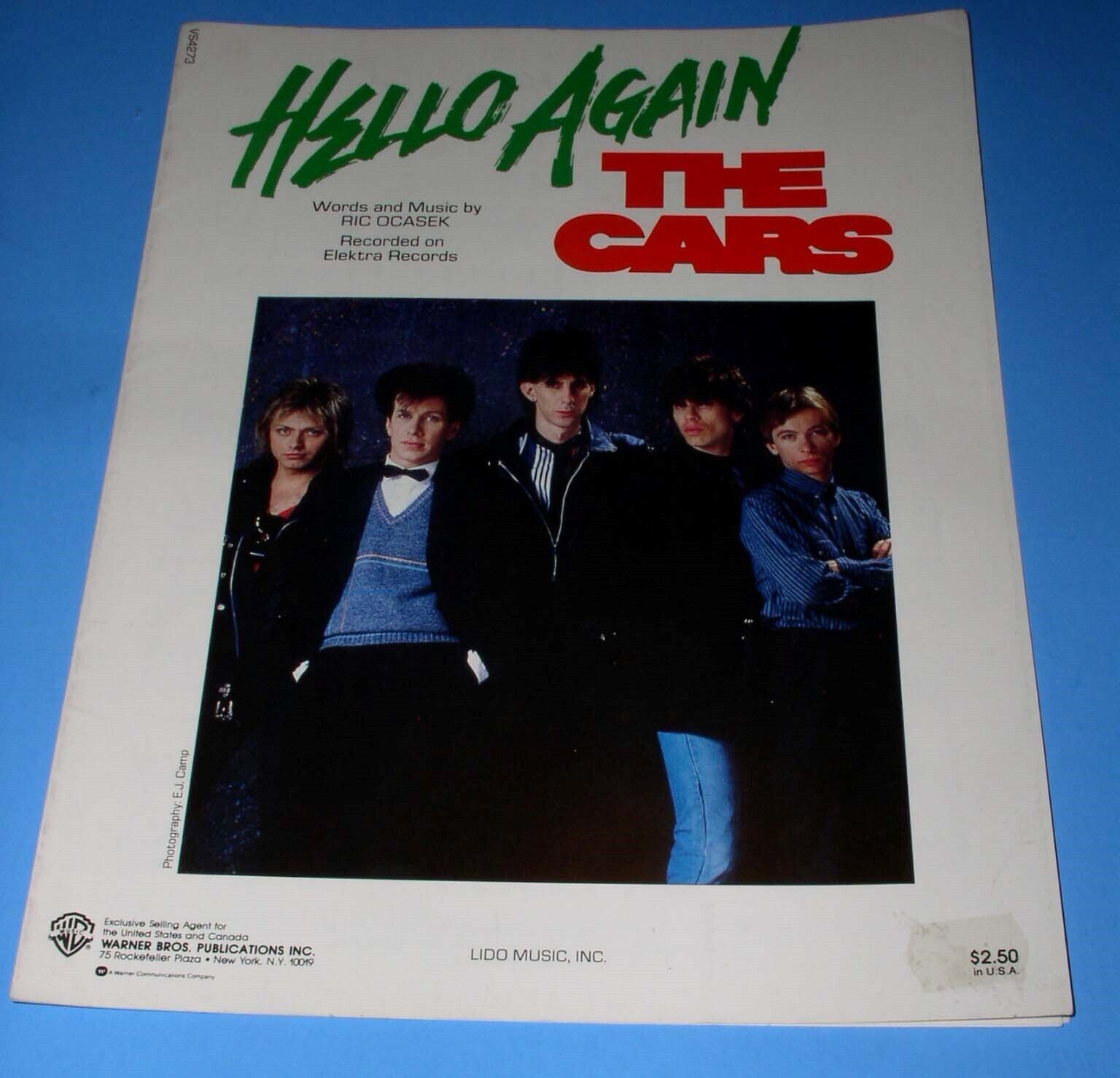 The Cars Ric Ocasek Sheet Music Vintage 1984 Hello Again - Vintage ...