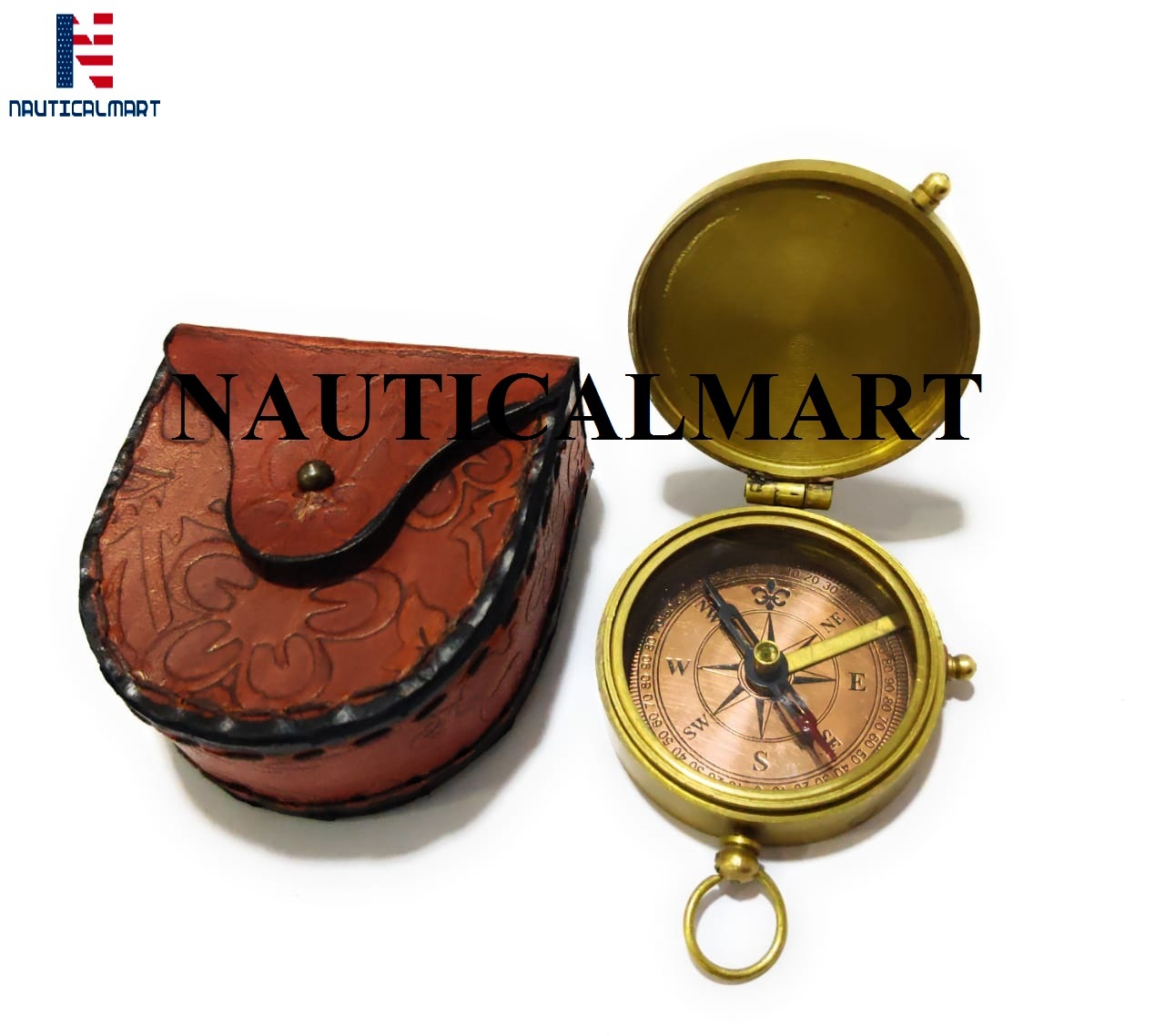 Be Strong and Courageous Engraved Brass Compass Confirmation Gift ...
