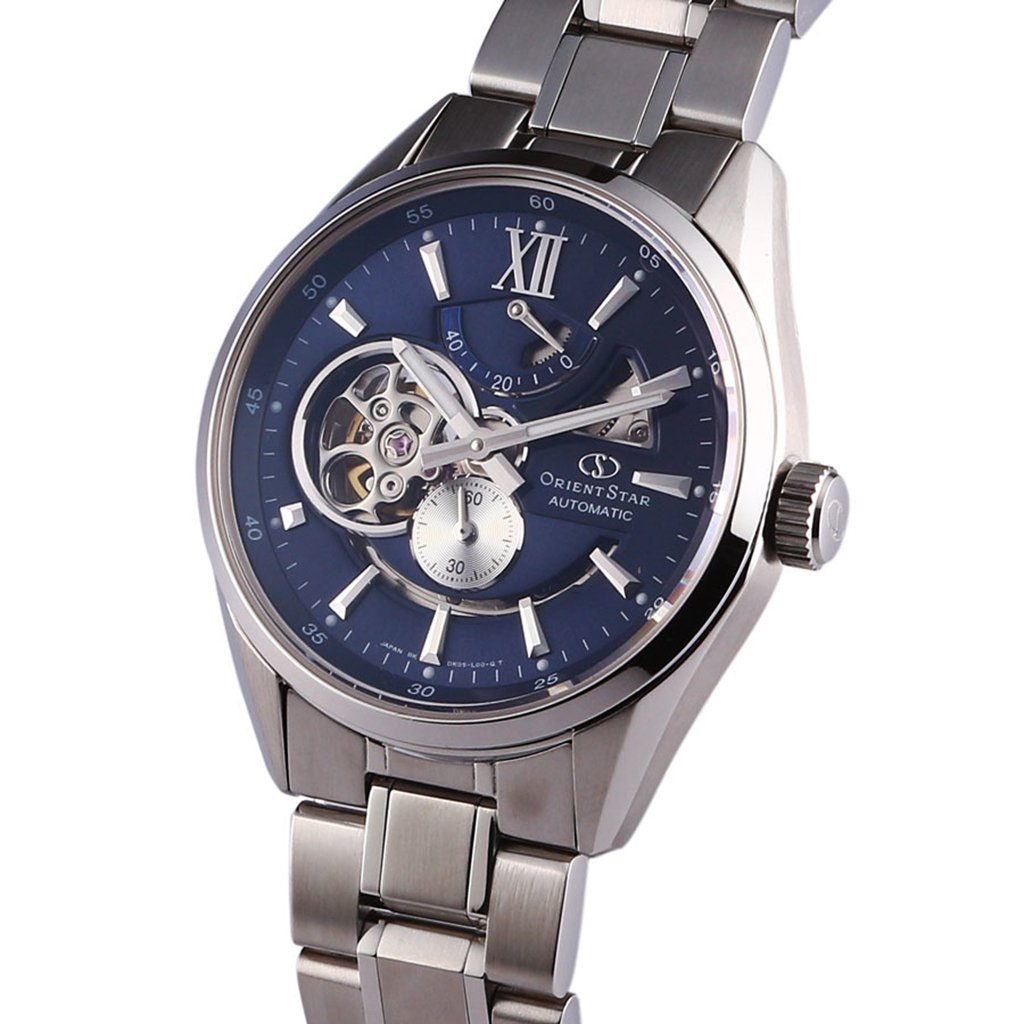 Orient Star Classic Automatic Open Heart Modern Blue Skeleton Power ...
