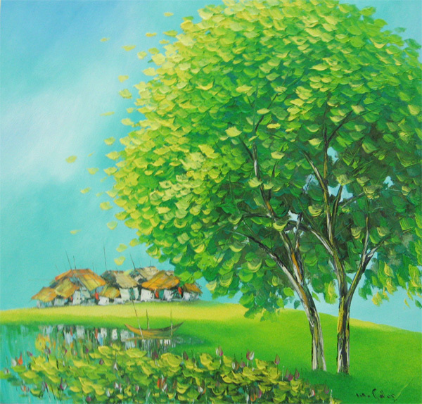 Spring Season, a 24 high x 26 commission original oil painting by ...