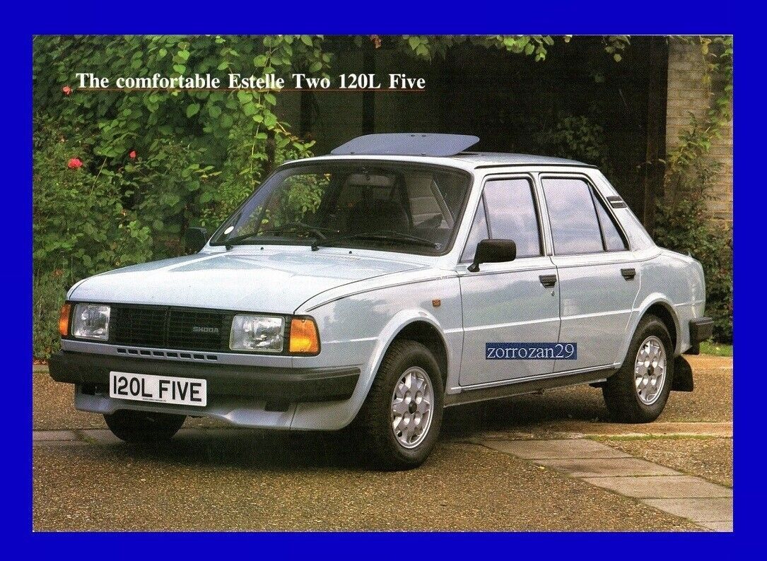 1988 SKODA ESTELLE TWO 120L FIVE SALOON VINTAGE COLOR SALES BROCHURE ...