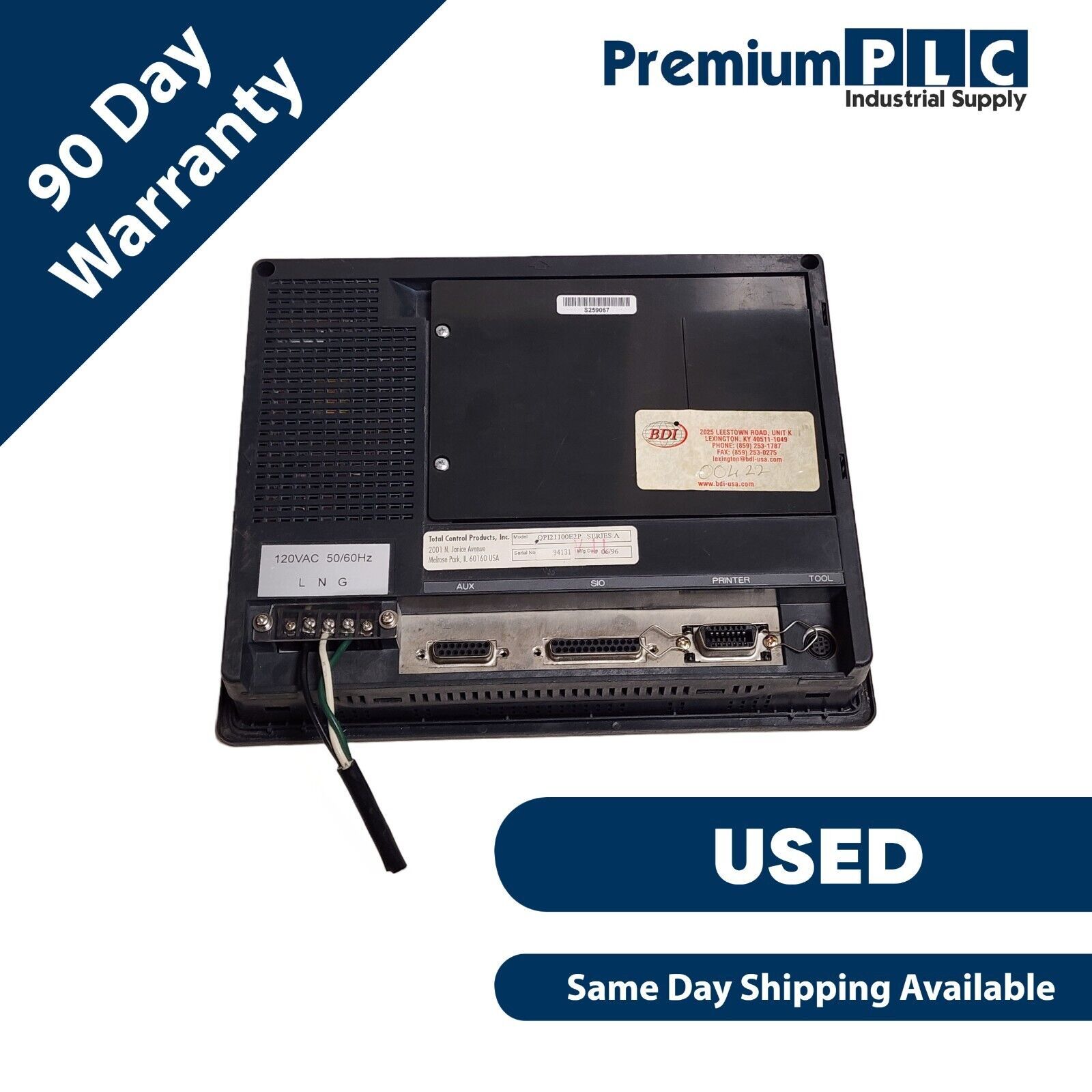 USED TOTAL CONTROL GE FANUC QPI21100E2P /A 9" QUICKPANEL II OPERATOR ...