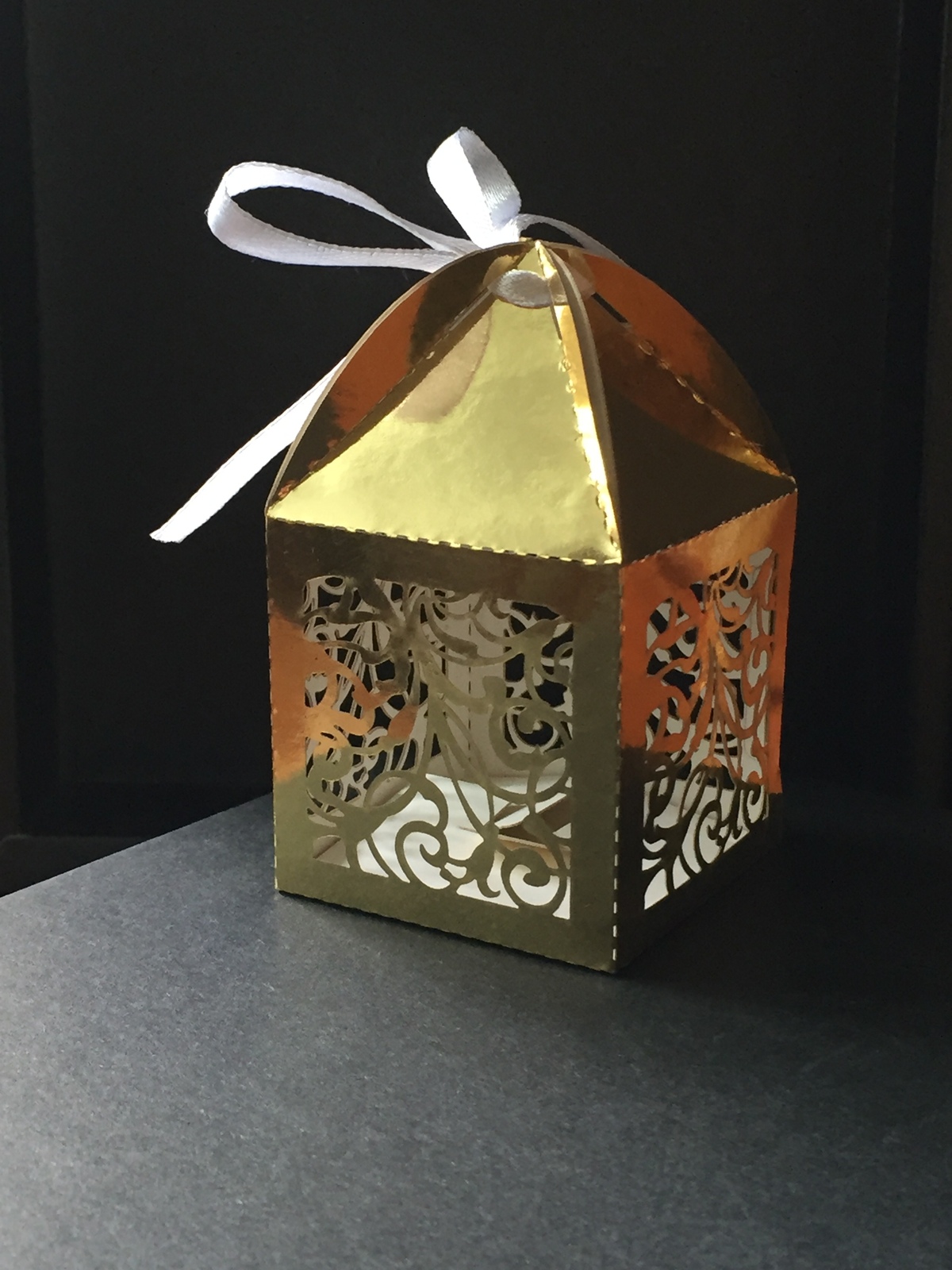 100*Metallic Gold Gift Boxes,Candy Packaging Box,Wedding Party Table ...