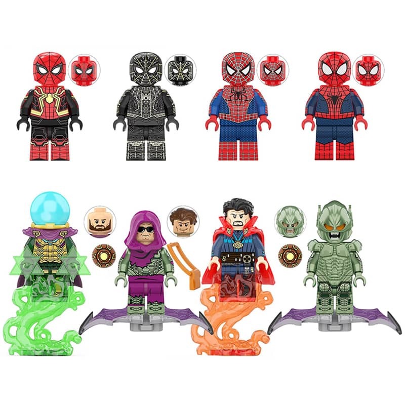The Marvel Spider-Man Mysterio 8 Set Minifigures Building Blocks Bricks ...