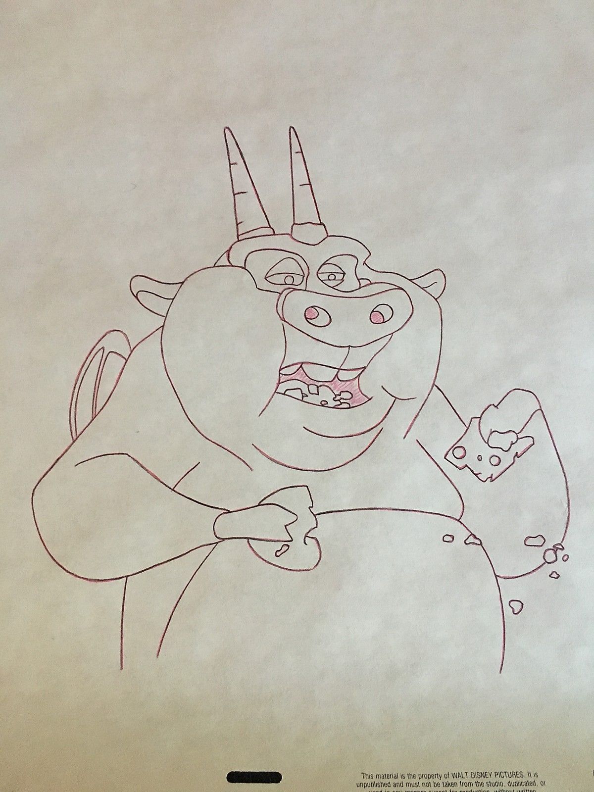 Original Disney Hunchback of Notre Dame Hugo Animation Production ...