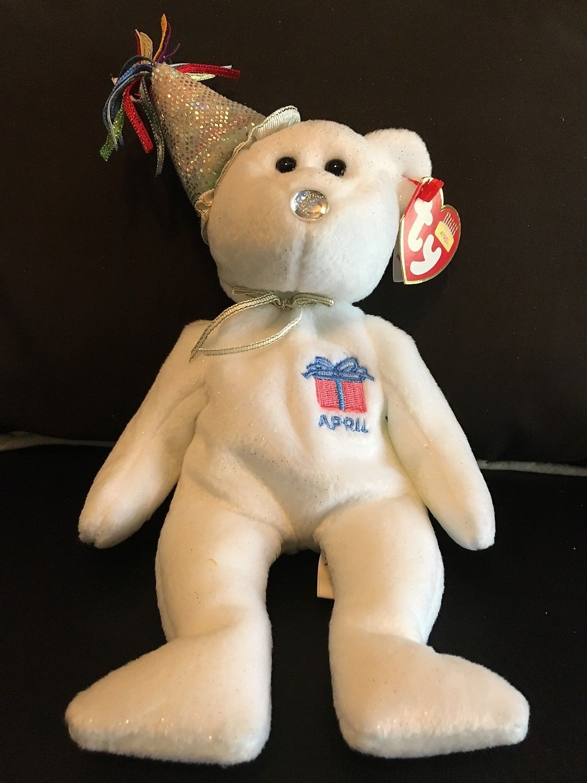 TY BEANIE BABY APRIL THE BIRTHDAY BEAR W/HAT MINT WITH MINT TAGS ...