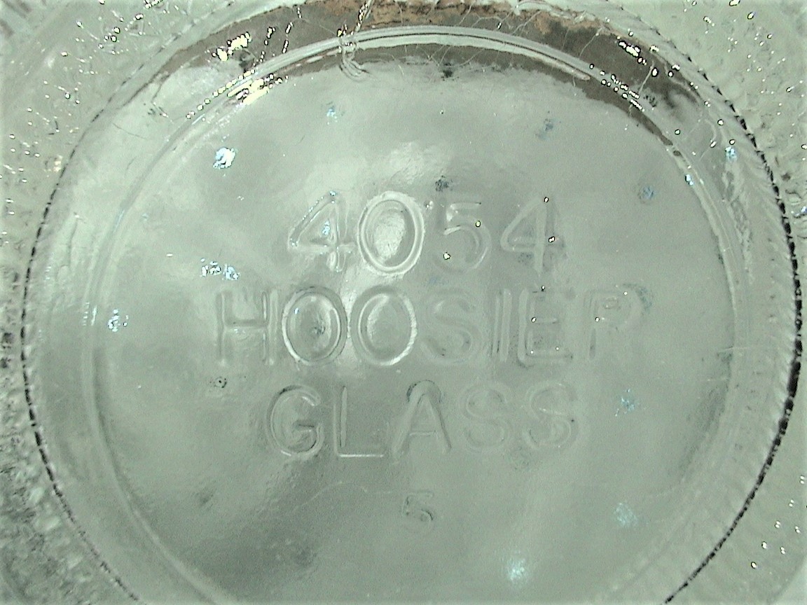 Vintage 1950s Hoosier Clear Ribbed Glass Dish Bowl #4054 - Bowls