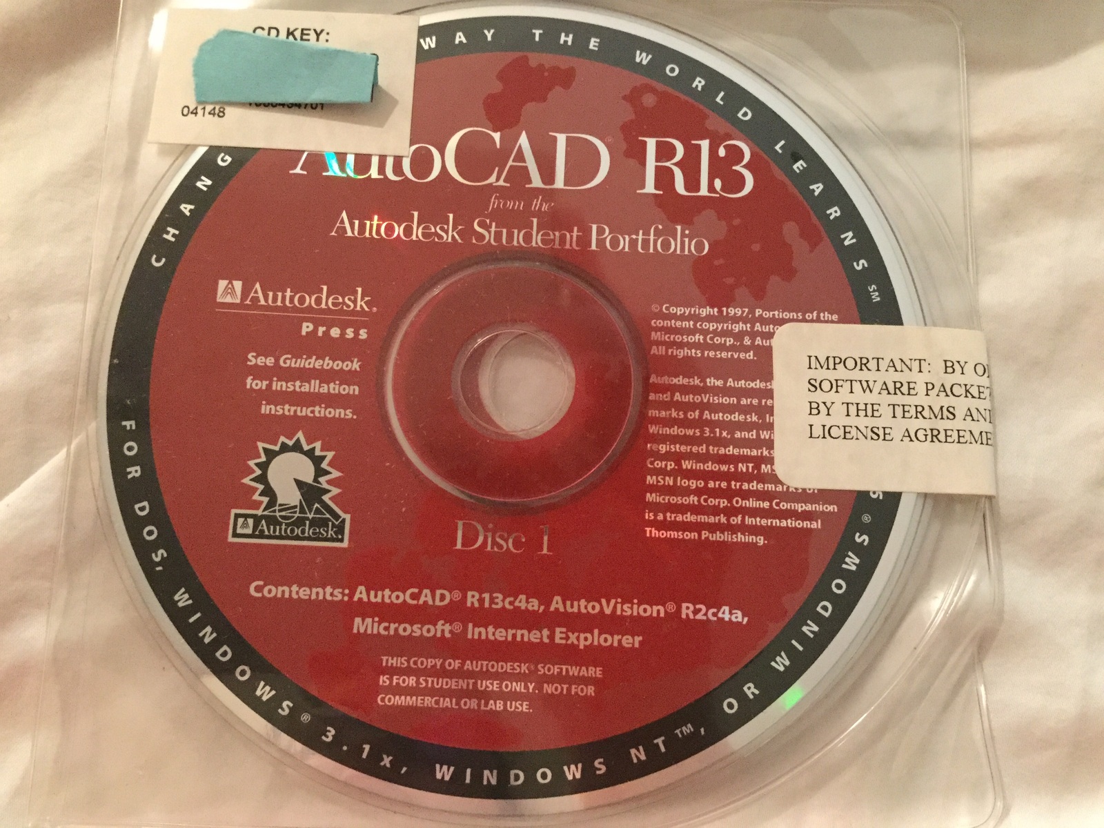 Autocad r13 autodesk student portfolio r13c4 autovision r2c4 manual and ...