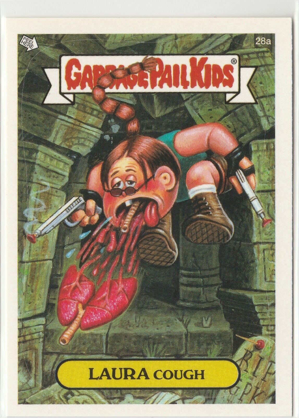 2004 Topps Garbage Pail Kids All-New Series 3 Laura Cough 28a GPK Tomb ...