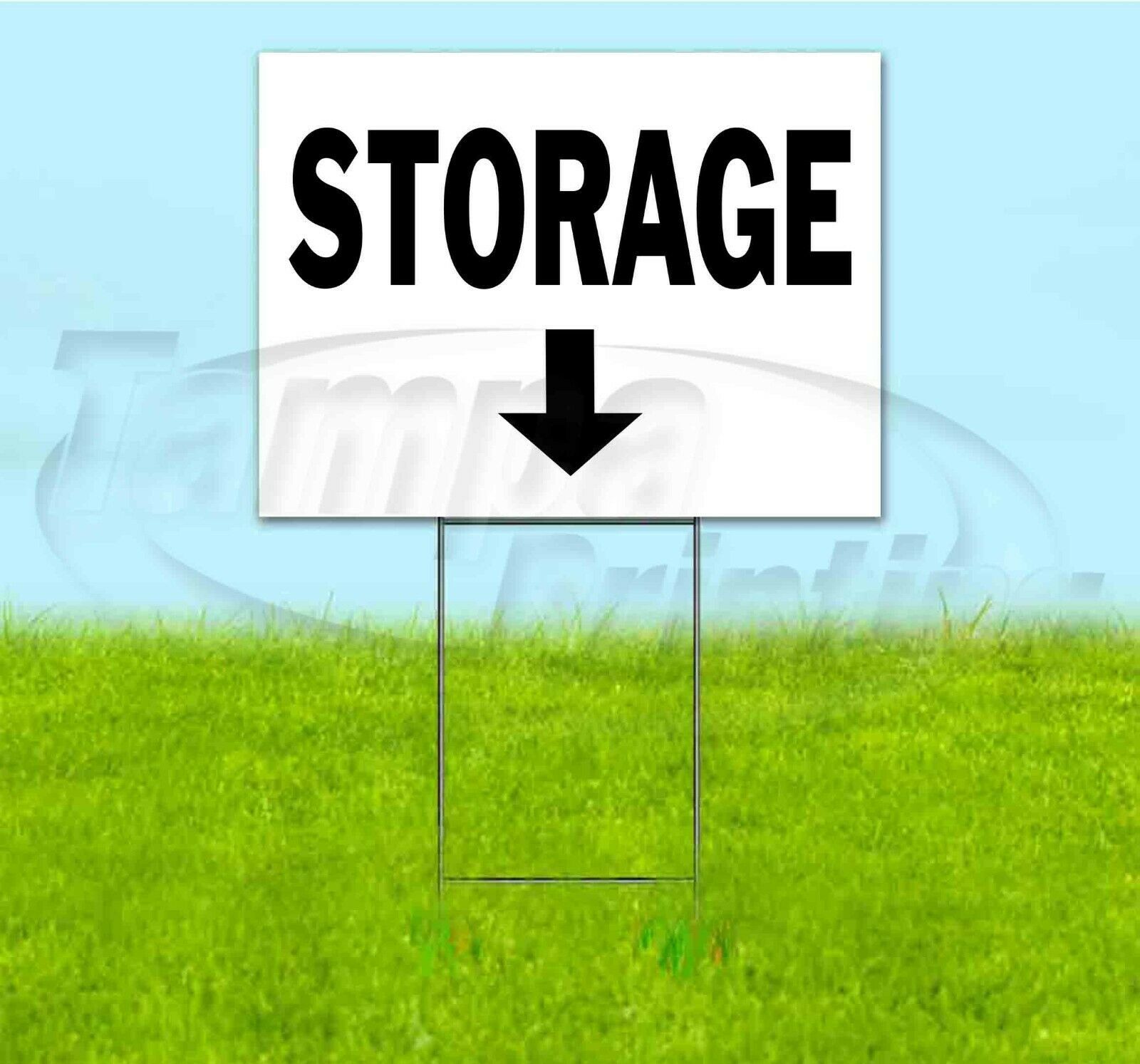 STORAGE ARROW 18x24 Yard Sign WITH STAKE Corrugated Bandit DIRECTIONAL ...