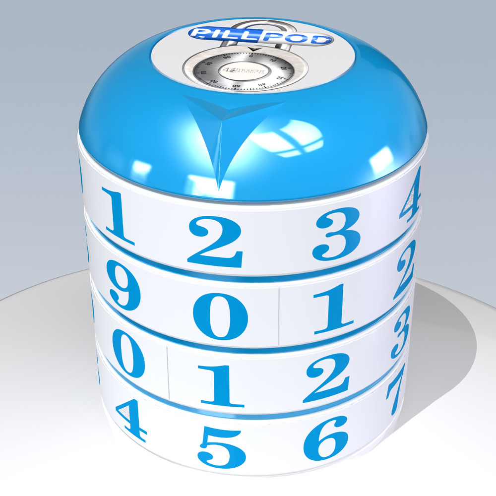 Pill Pod Drug Lock Box - Pill Boxes, Pill Cases