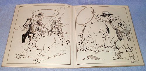 Vintage Lone Ranger Sticker Book Dot to Dot and Color 1952 - Books
