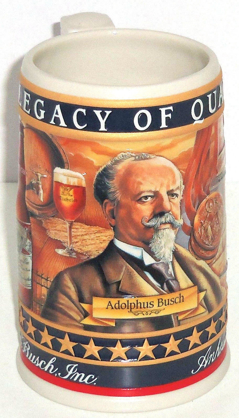 Budweiser Beer Stein Busch Family Adolphus President 2001 State ...
