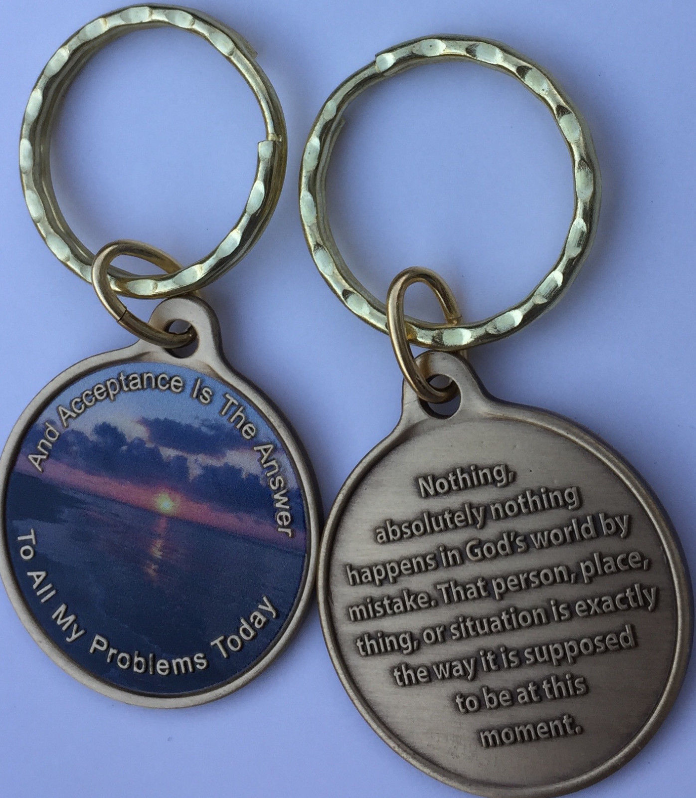 Acceptance Is The Answer Beach Sunrise Color Bronze AA Keychain 449 417 ...