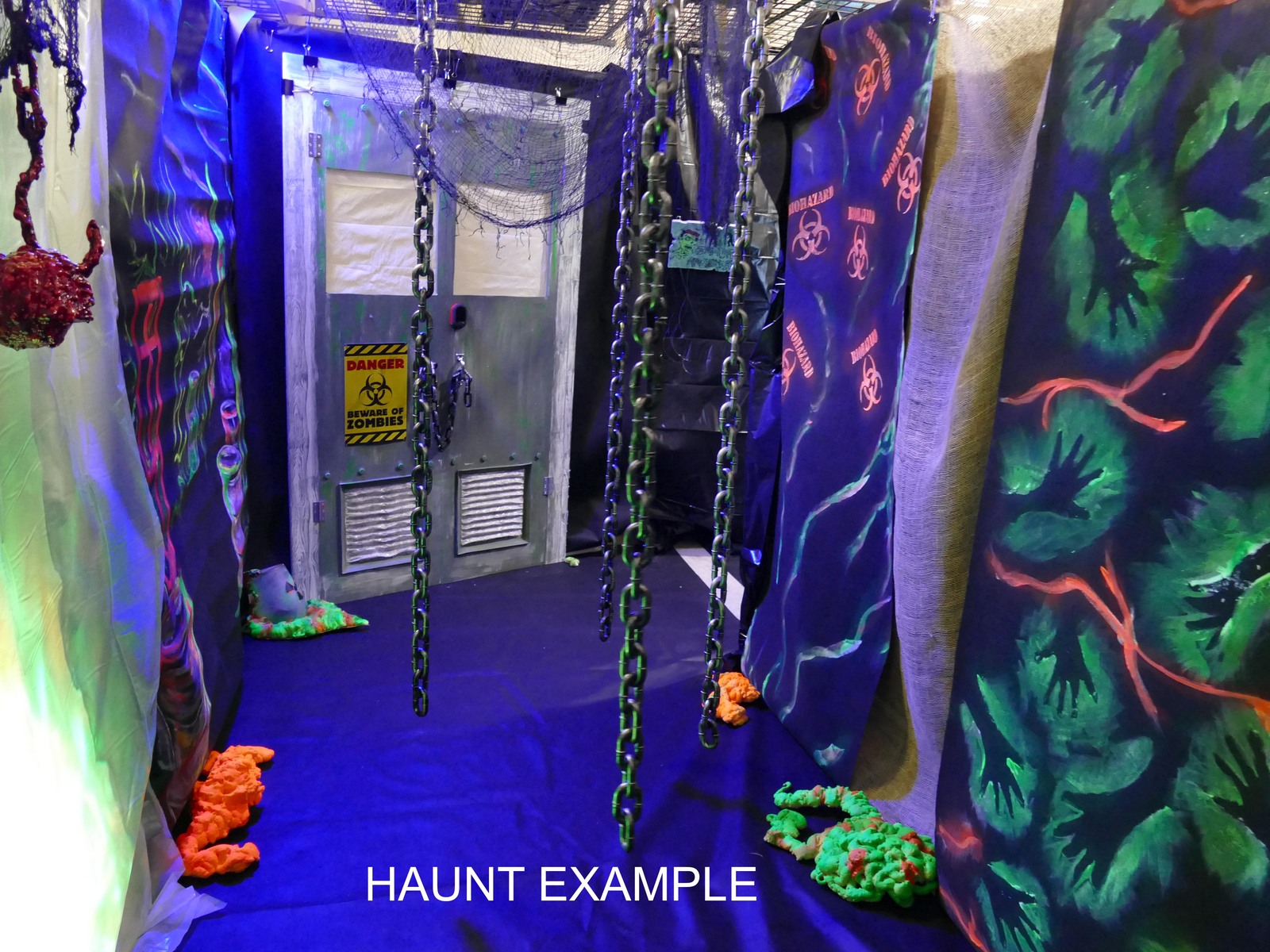 Zombie Door Halloween Decor Prop with Cutouts 7 ft x 5 ft Custom ...