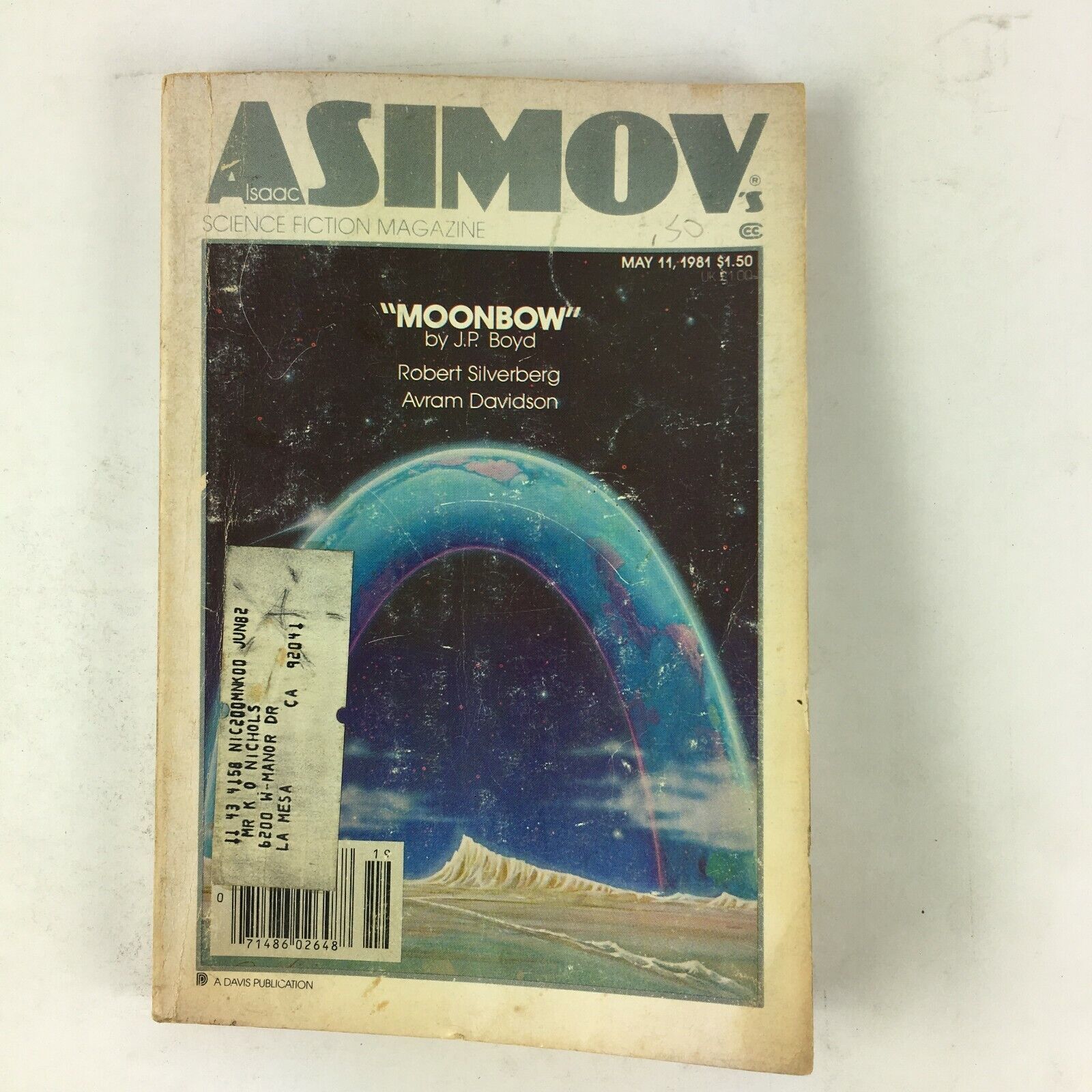 May 1981 Isaac Asimov's Science Fiction Magazine Moonbow J.P. Boyd ...