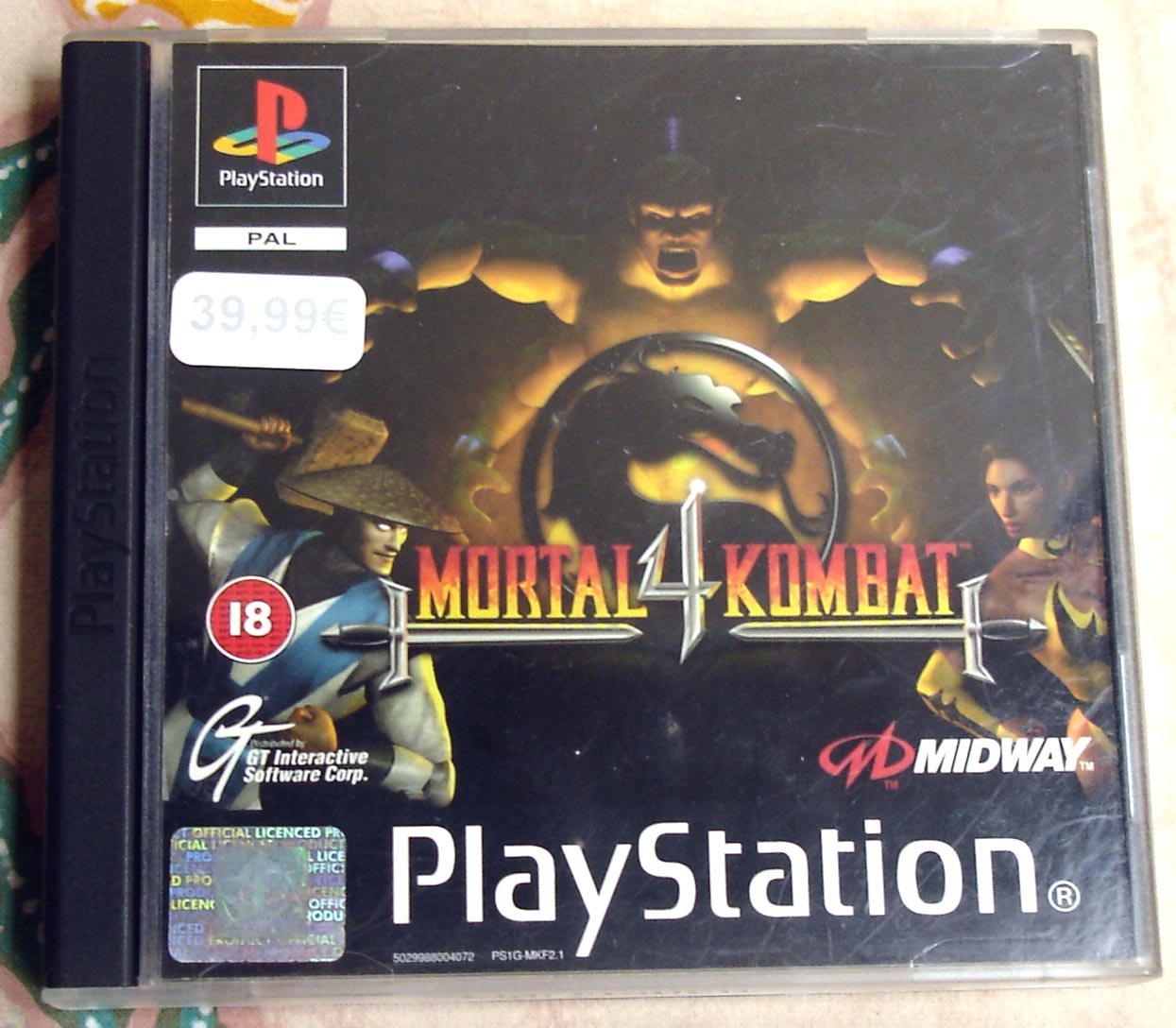 Mortal Kombat 4 Sony Playstation Sony Playstation PSX PAL (Euro Release ...
