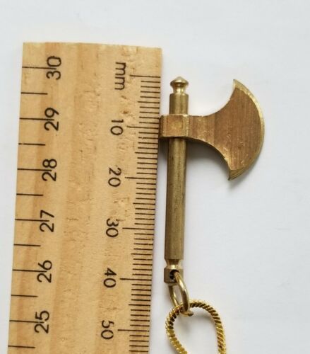 Sikh Punjabi Brass Axe Pendant in Golden Chain Singh Khalsa Kaur Locket ...