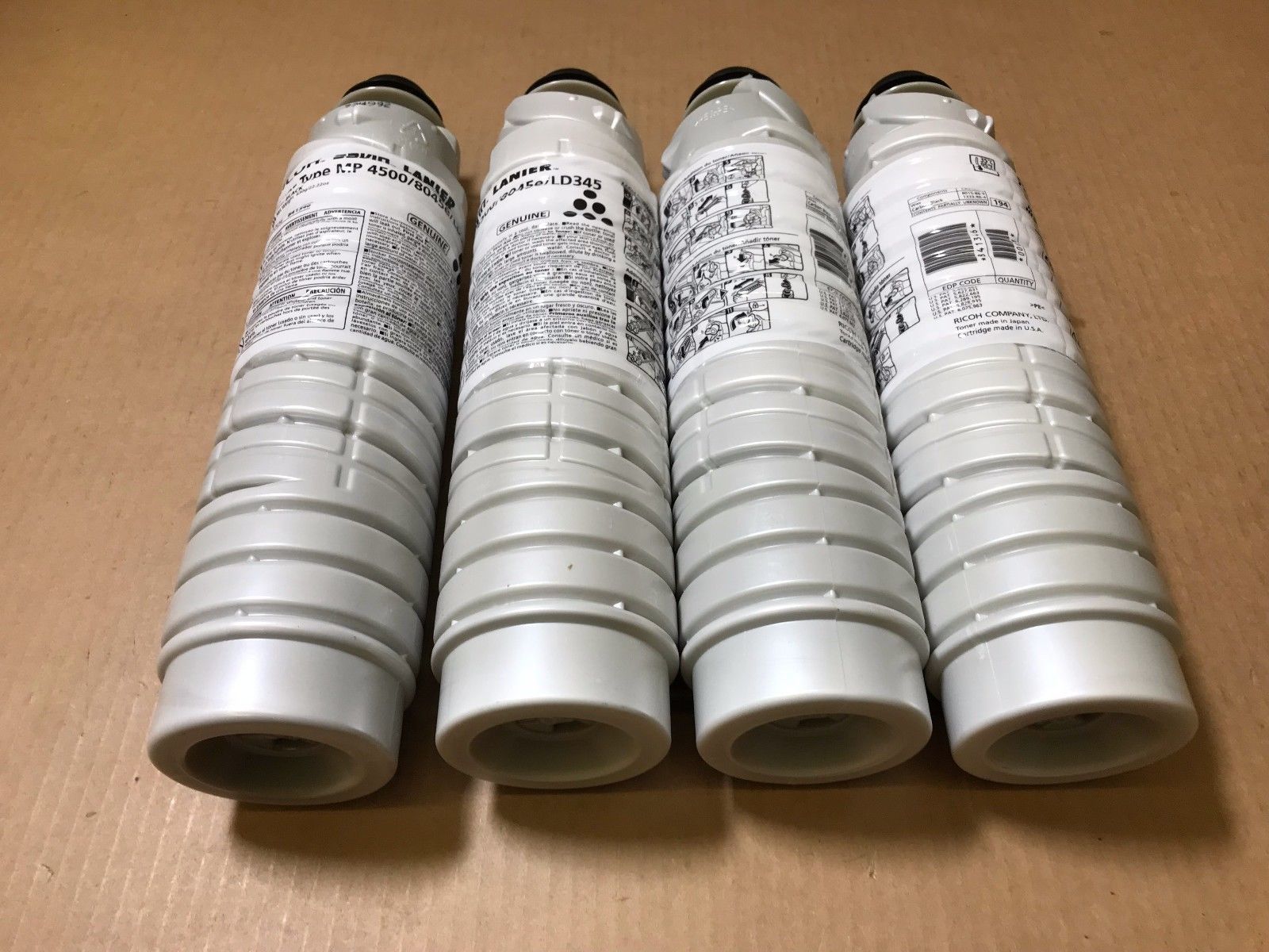 4 Pack Genuine Ricoh Savin Lanier Toner Type MP 4500 MP 4000 MP 5000 ...