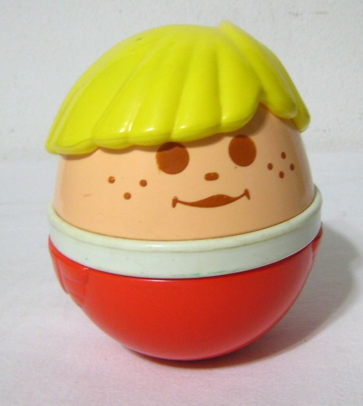 LITTLE TIKES BOY WEEBLE WOBBLE CHIME 5" Vintage - Little Tikes