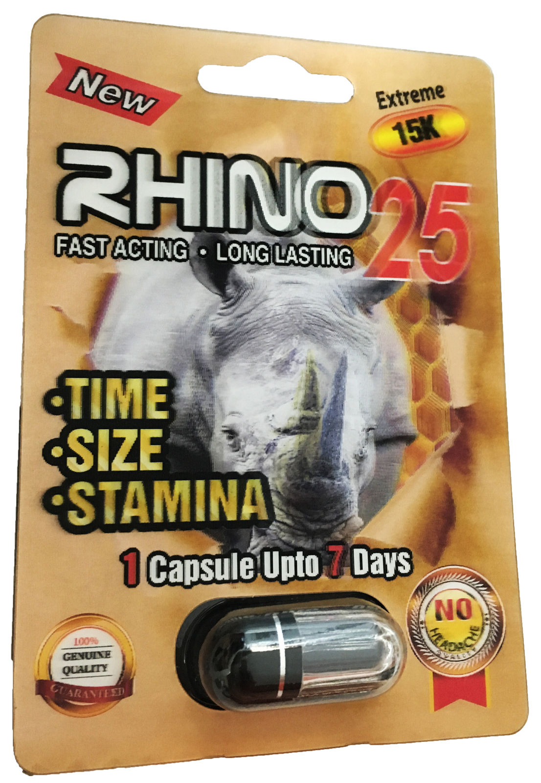 Rhino 25 Extreme 15K 3D - 10 Pills Male Enhancement Pill - Fast US ...