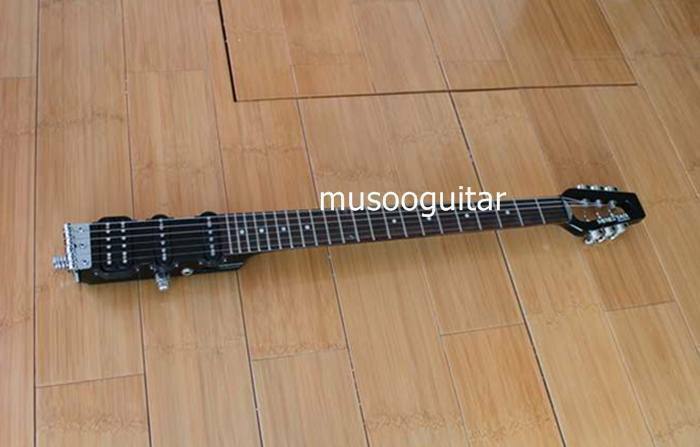 Ministar brand castar-II travel electric guitar in black color - Travel ...