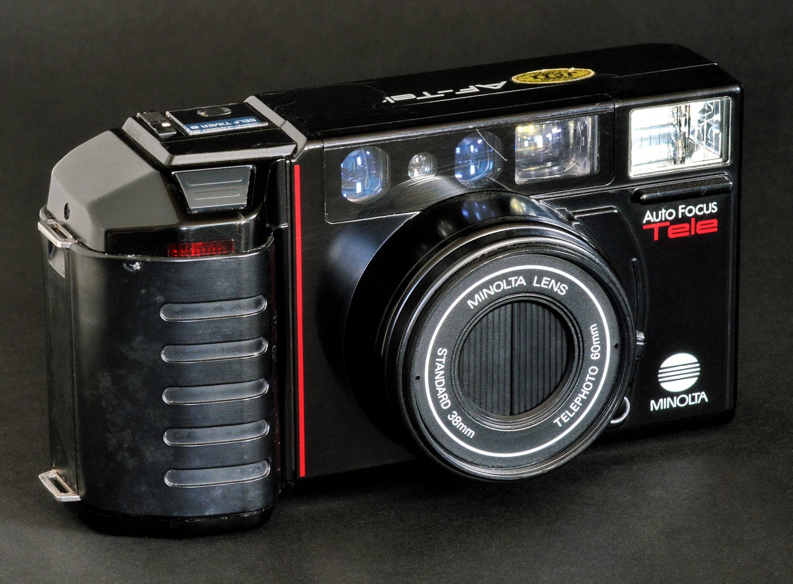 Minolta AF-Tele 35mm P&S Camera w 38 + 60mm Lens AF Motor Collectible ...