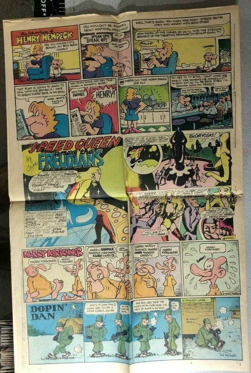 THE SUNDAY PAPER #1 (1972) scarce newspaper with color underground ...