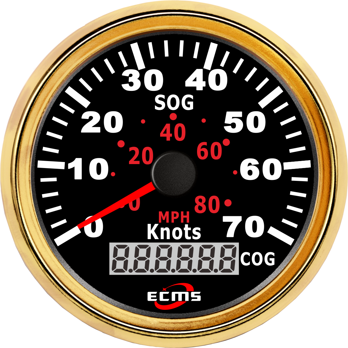 Marine Boat Auto GPS Speedometer Speed Meter Gauge 85mm 70Knots 9-32V ...