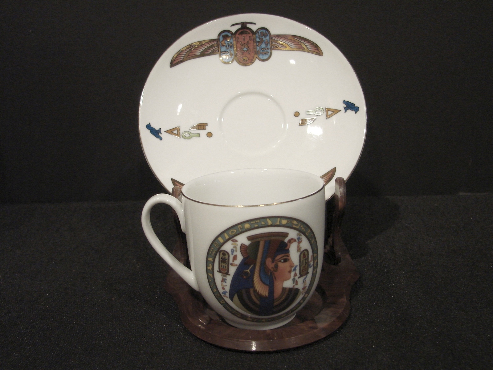 Fathi Mahmoud Hieroglyphic Porcelain Sculpture Demitasse Set for 6 ...