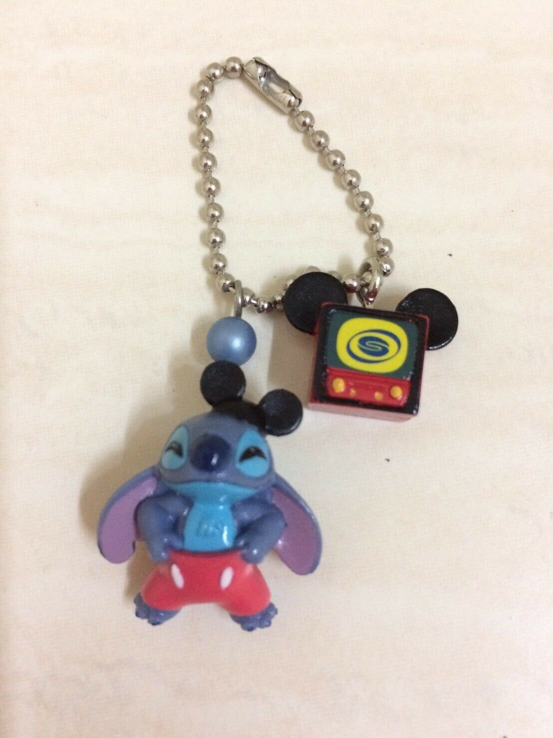 Disney toy figure model Stitch dressed as Mickey Keychain pretty,rare ...