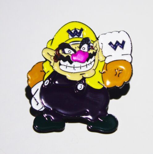 Super Mario Bros. Video Game Wario with Raised Fist Figure Metal Enamel ...